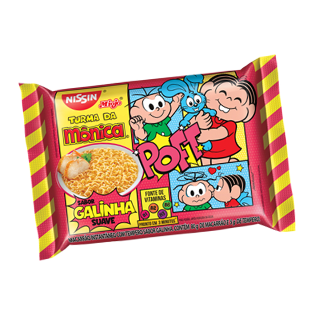 Miojo Nissin Turma da Mônica 85g - Caixa com 50 Pacotes - Escolha o ...