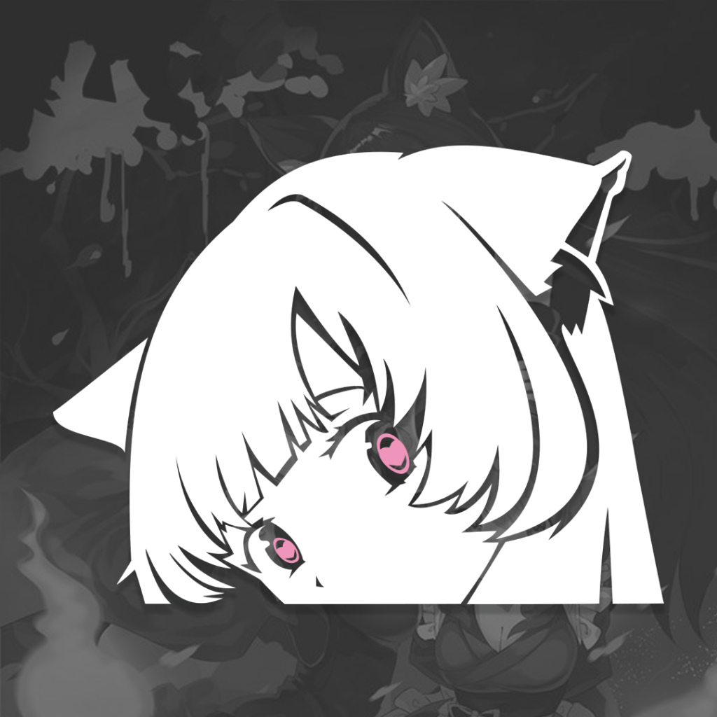 Adesivo Modest Wolf Girl Waifu Peeker PC Carro Anime | Shopee Brasil