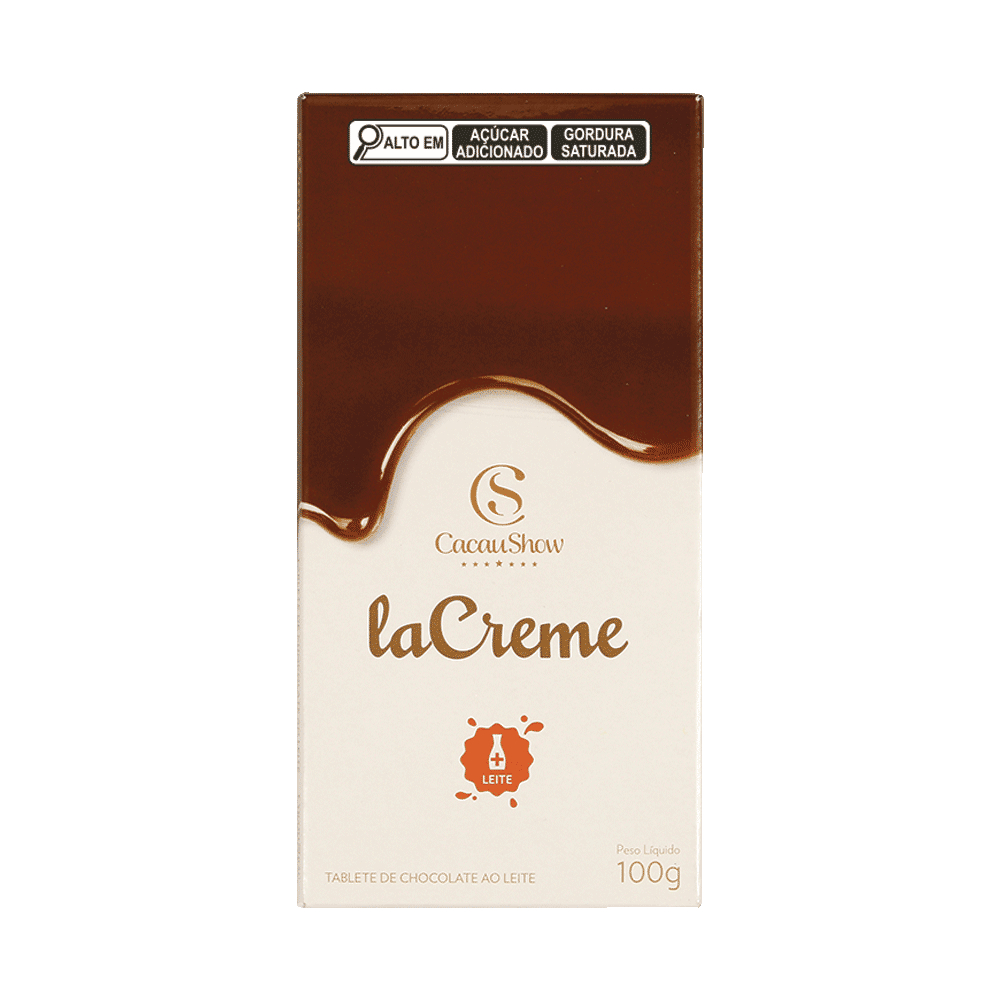 Tablete Cacau Show LaCreme de Chocolate 100g | Shopee Brasil