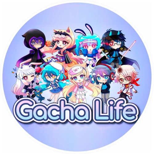 Capa Para Painel Redondo Tema Gacha Life Festa Decoração Tecido ...