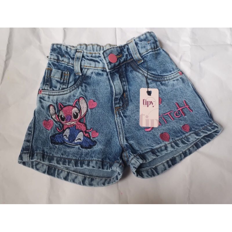shorts, Stitch verão, blogueira. personagem, infantil angel. Lilo ...