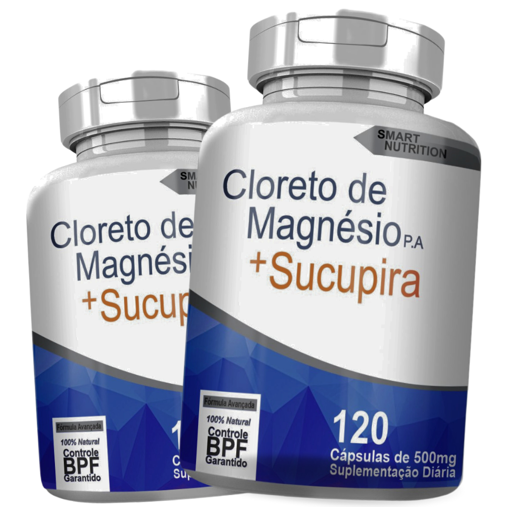 2X Cloreto de Magnésio P.A + Sucupira 500mg 120caps 4 Elementos | Shopee Brasil