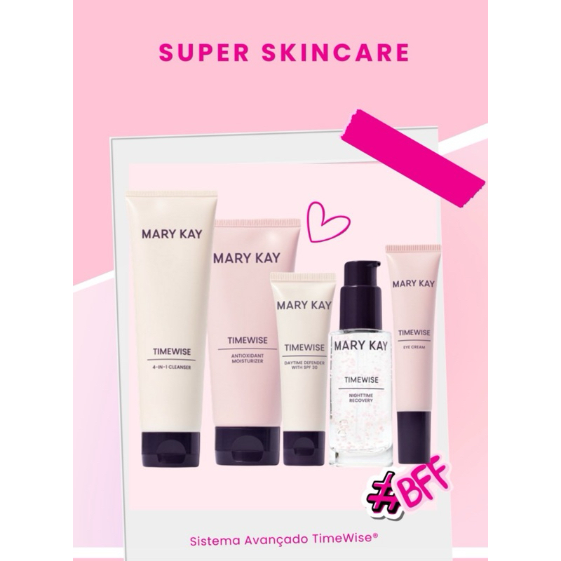Kit Mary Kay Timewise 3D completo (5 produtos) anúncio novo. | Shopee Brasil