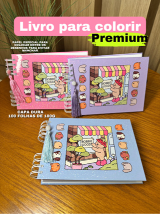Livro de Colorir Bobbie Goods 100 Folhas 180Gramatura Caderno de ...