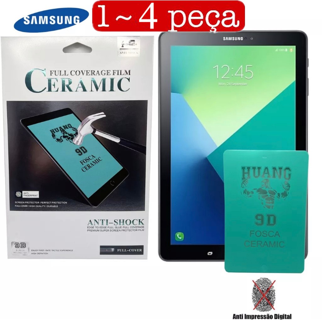 KIT Pelicula Ceramica Fosca Para Tablet Samsung Galaxy Tab S6 Lite/S7/S8/S7Plus/S8Plus/S7Fe ...
