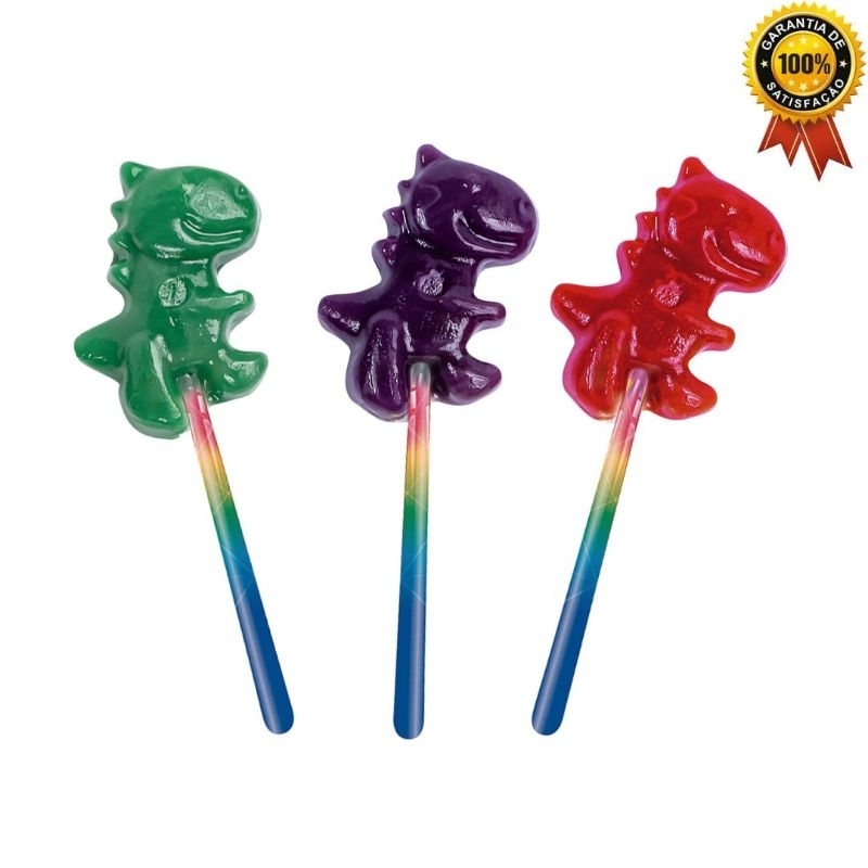 PIRULITO DINO LITO NEON ( BRILHA NO ESCURO ) Doce mix candy | Shopee Brasil