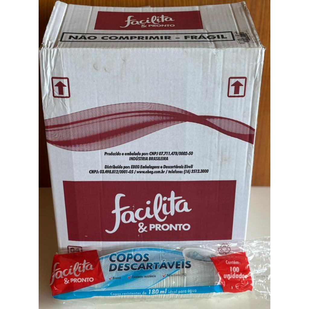 CAIXA DE COPO DESCARTÁVEL TRANSPARENTE 180 Ml ÁGUA REFRIGERANTEi 2500 UNIDADES | Shopee Brasil