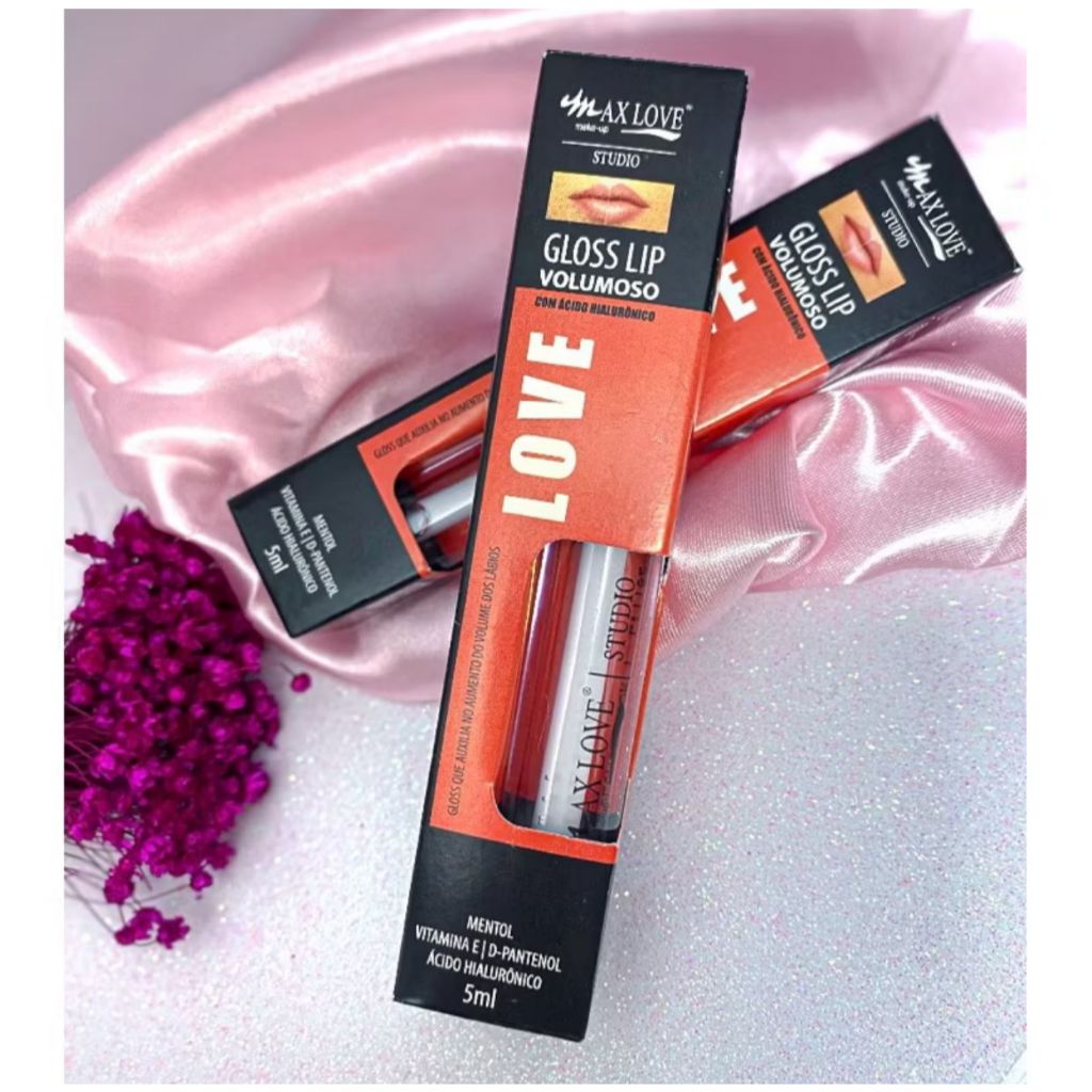 Lip Gloss Volumoso Max Love Transparente Cor 01 Gloss com Acido Hialurônico e Bepantol | Shopee ...