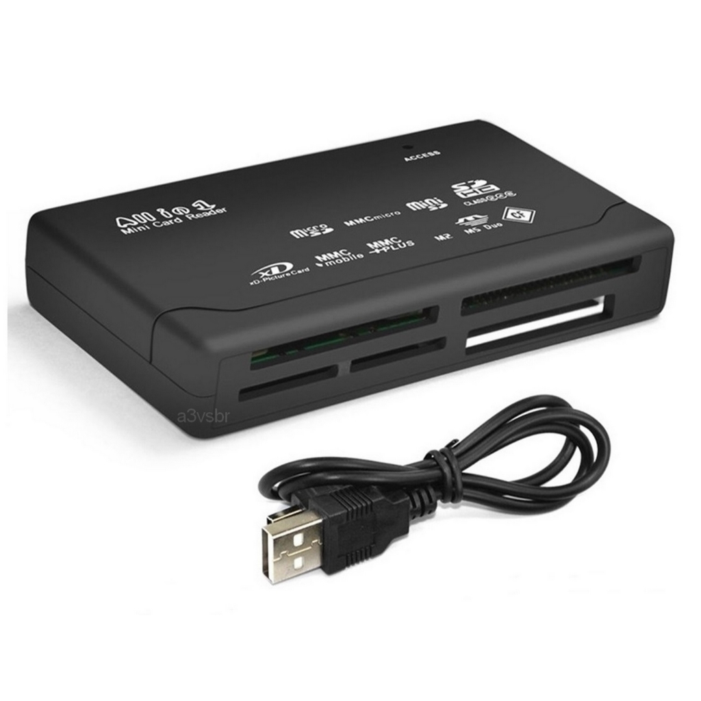 Leitor adaptador cabo usb cartão memória micro tf sd hc xc compact cf ...