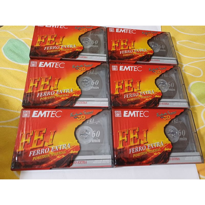 LOTE 6 FITAS EMTEC 60 MIN FERRO EXTRA 1 NOVAS LACRADAS | Shopee Brasil