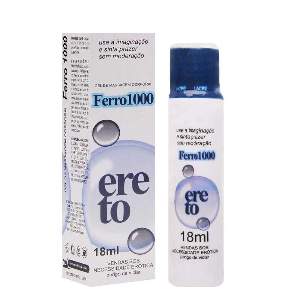 Ferro 1000 Ereto Gel Masculino 18Ml Segred Love | Shopee Brasil
