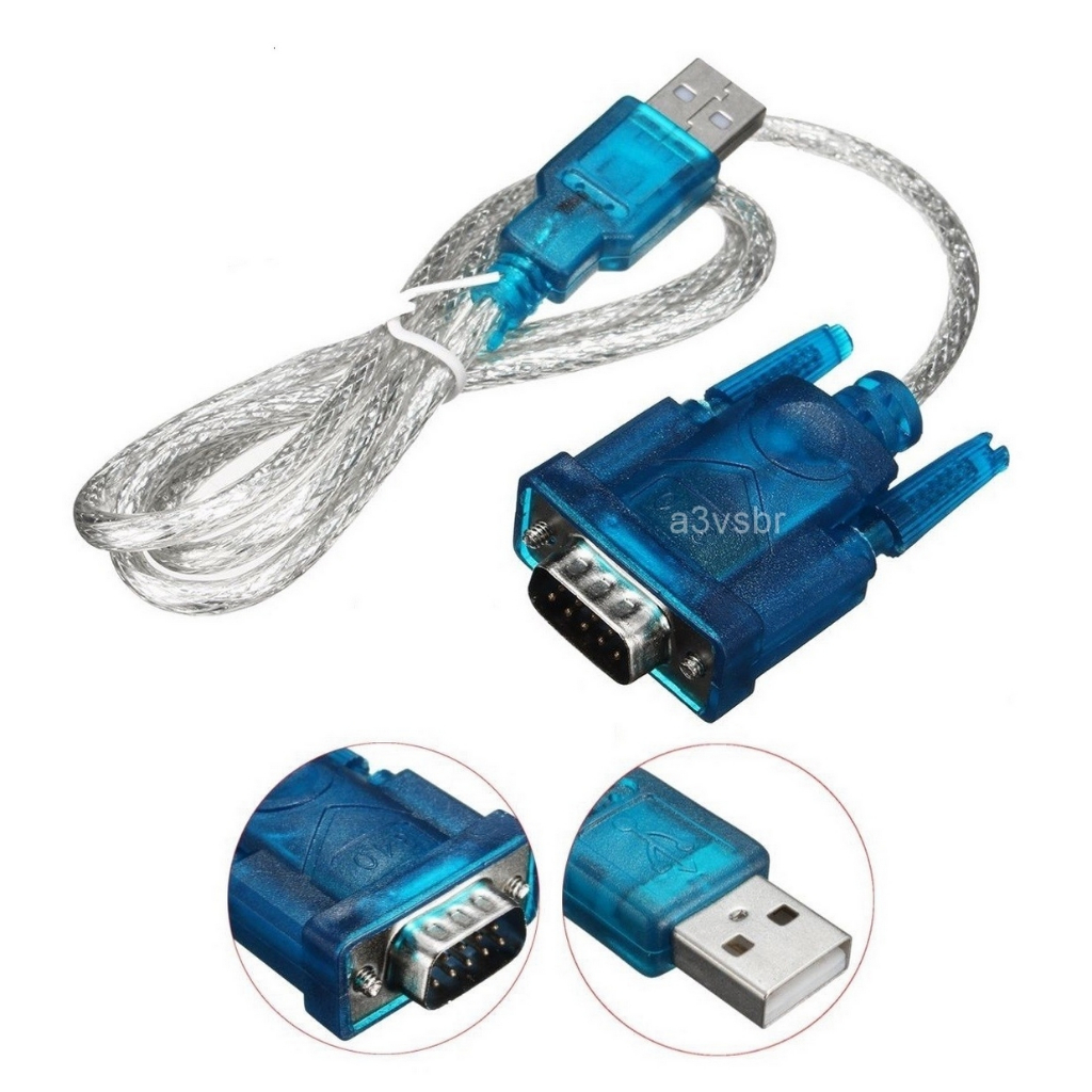 Adaptador serial cabo usb db9 macho rs232 db 9 pinos paralelo ...