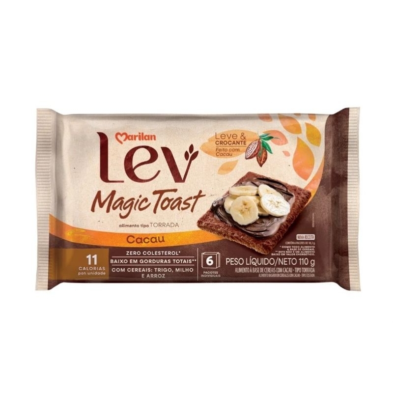 Torrada Marilan Magic Toast Cacau Pacote com 110g | Shopee Brasil