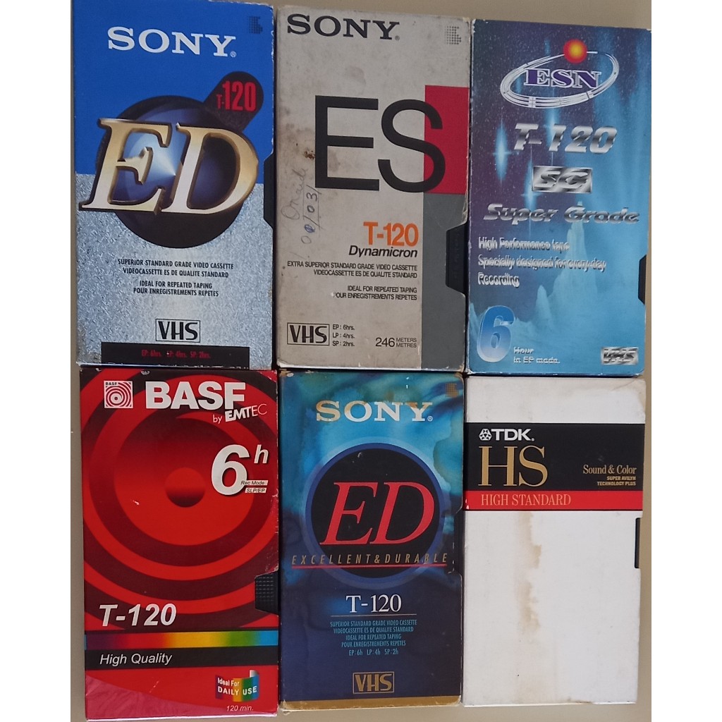 VHS - Gravação - Lote Kit com 6 Fitas VHS Usadas | Shopee Brasil