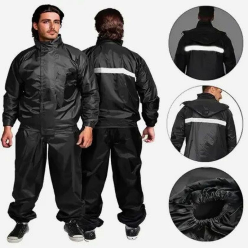 Capa Chuva Roupa Impermeável Conjunto Jaqueta Calça Motociclistas ...