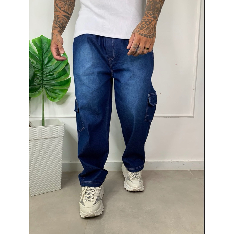 Calça Cargo dazzling estonada grafite marmorizada Sarja Jeans skate ...