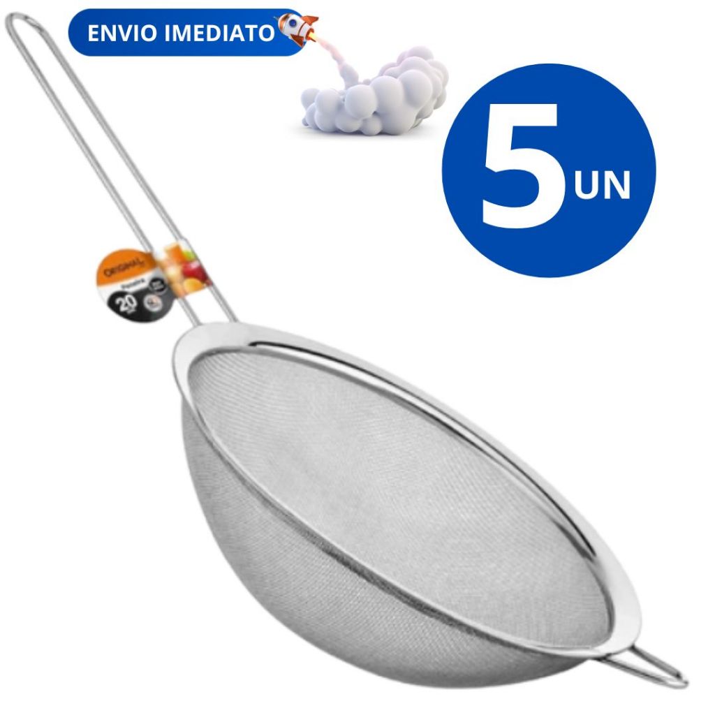 Peneira Coador Manual Aço Inox Multiuso para Cozinha Restaurantes ...