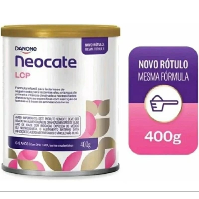 5 LATAS DE FÓRMULA INFANTIL DANONE NEOCATE LCP 400 G | Shopee Brasil