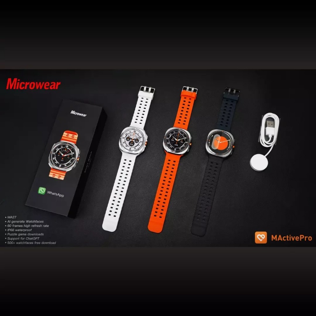 Smartwatch Microwear Ma27 Ultra Amoled Chat GPT com GPS Dinâmico 1 GB ...