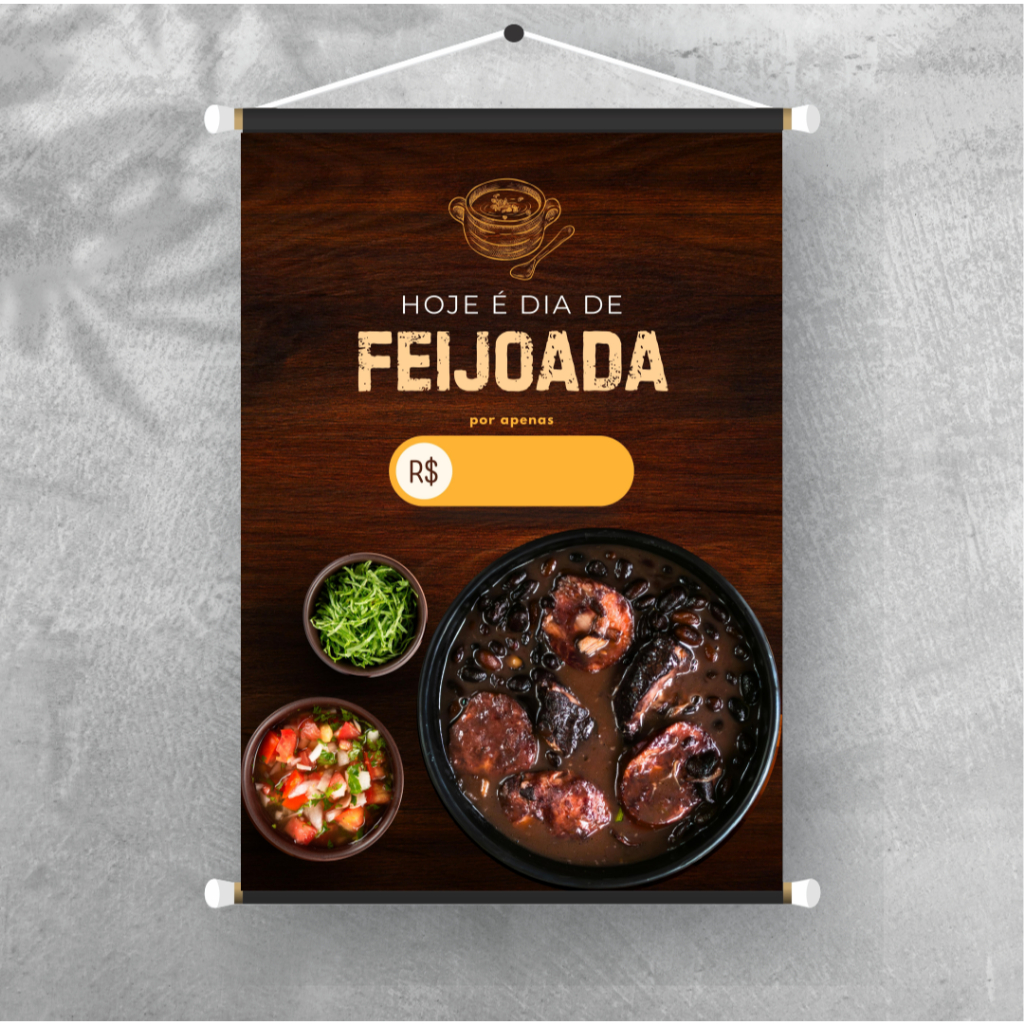 Faixa e Banner para Promoção de Feijoada | Divulgação de Pratos ...