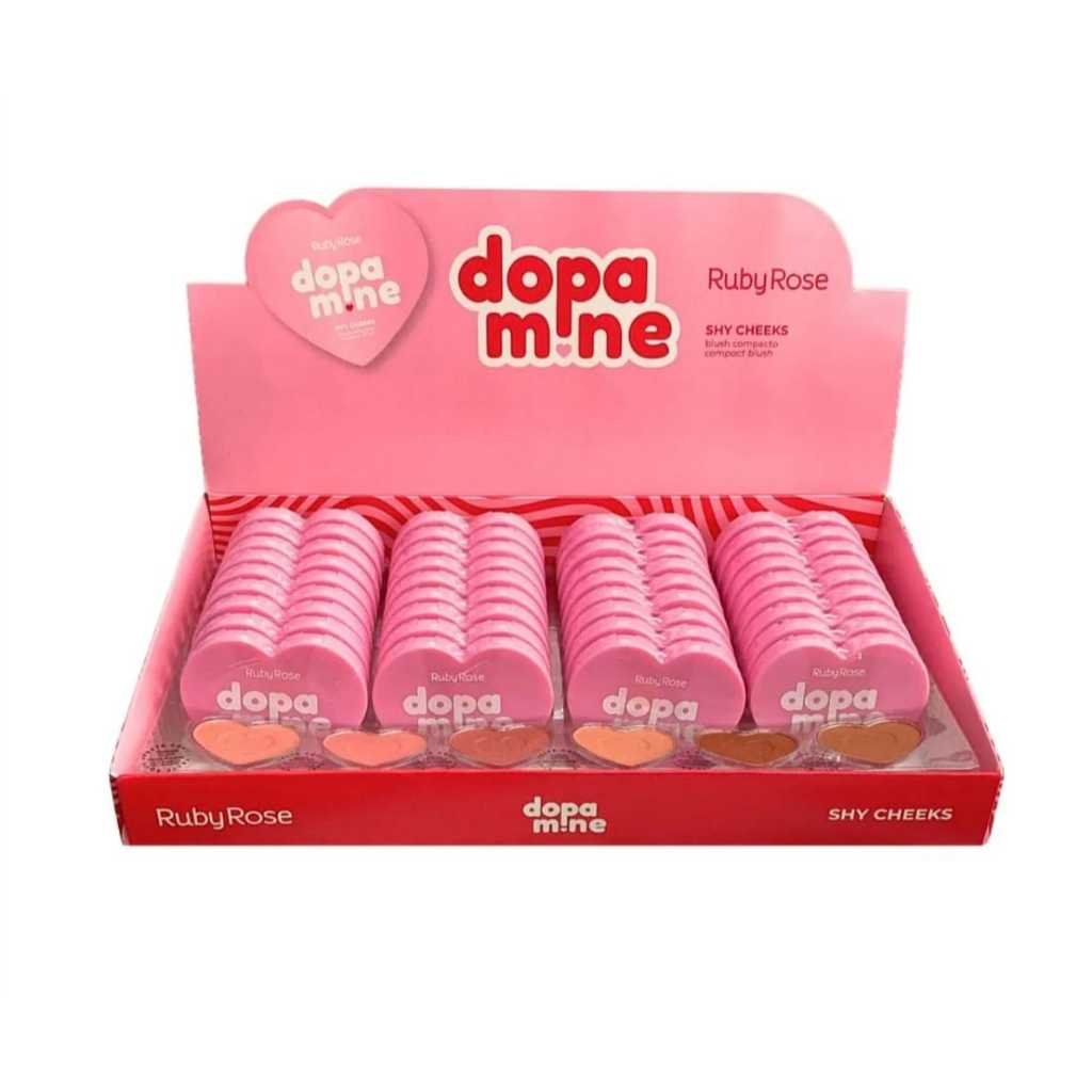 Box c/ 36 uni Blush Compacto Dopamine Ruby Rose - HBF1002 | Shopee Brasil