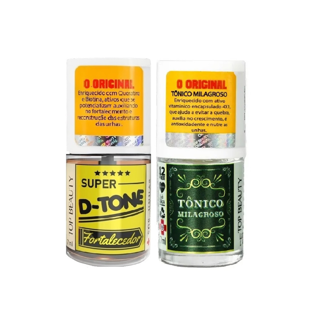 Top Beauty Kit SOS Unhas 2 Bases - Fortalecedora Super D-Tone + Base ...