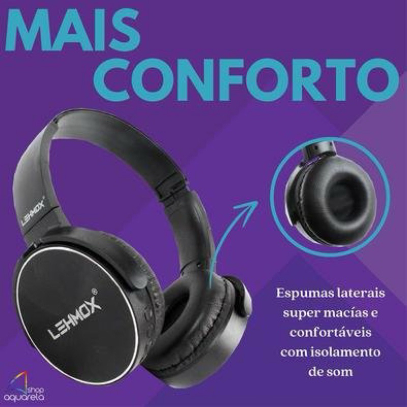 Fone Bluetooth Original Lehmox Premium | Shopee Brasil