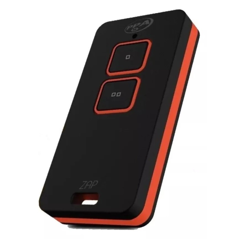 Kit 2 Controle TX ZAP2 PPA Preto com Laranja 433Mhz - Código Rolante e ...