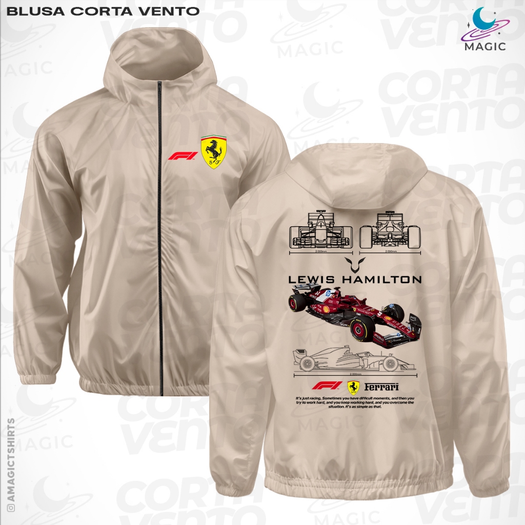 Corta vento F1 Lewis Hamilton Nova equipe Fórmula 1 2025 100% ...