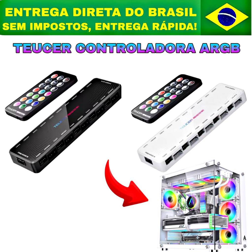 Teucer Controladora ARGB 5v 3 Pinos Hub Led 10 Portas Controlador Pwm 4 Pinos Fan | Shopee Brasil