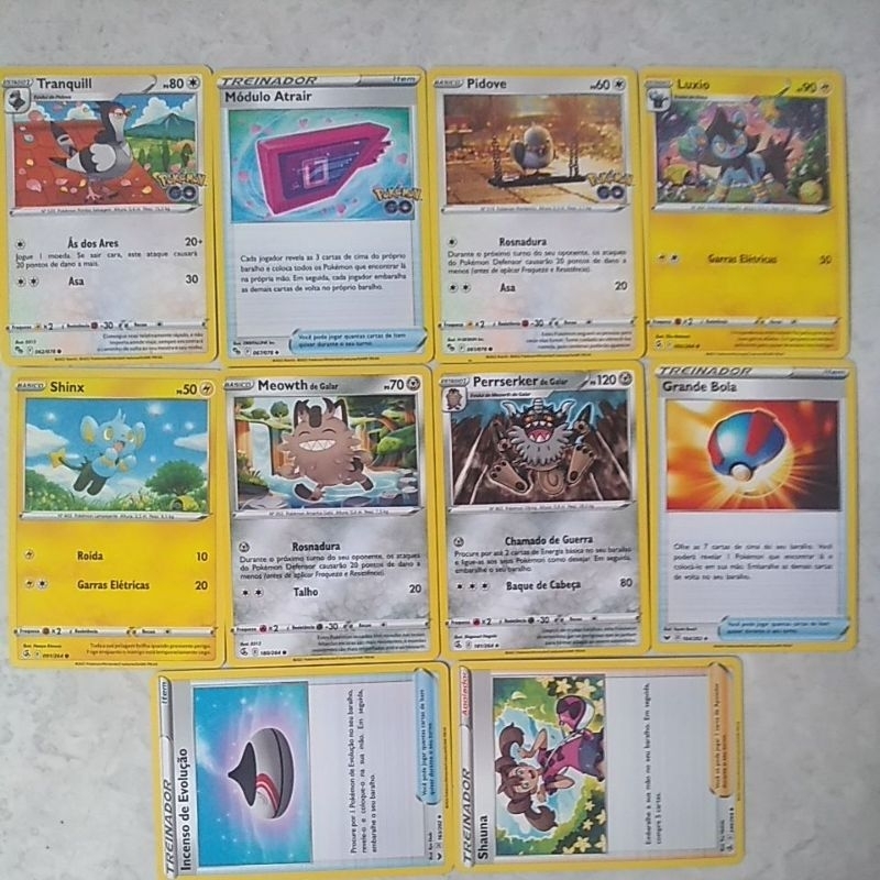Lote 3 de cartas pokémon diversas. Leia a descrição. | Shopee Brasil