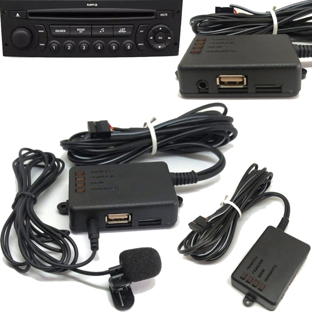 Adaptador AUX Bluetooth, USB, MicroSD para Peugeot/Citroën RD4 – Música ...