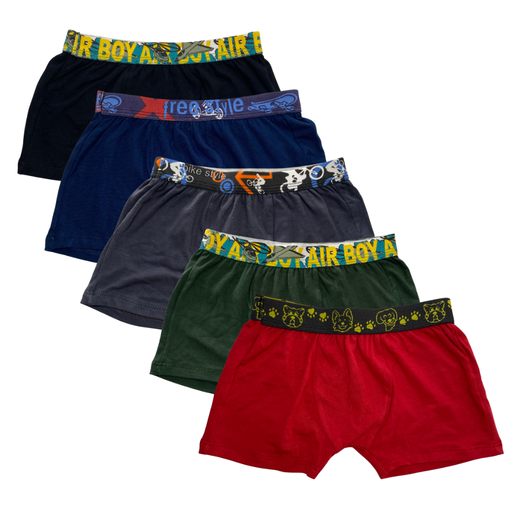 KIT 5 CUECAS BOX INFANTIL PREMIUM EM VISCOLYCRA | CONFORTO ...