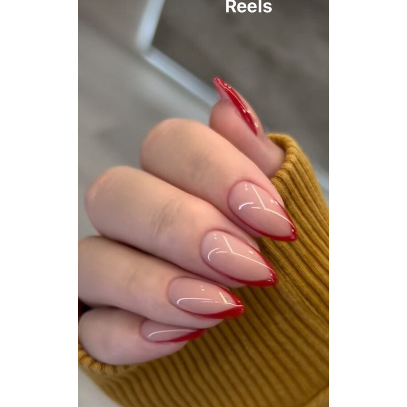 postiça realista almond vermelha | Shopee Brasil