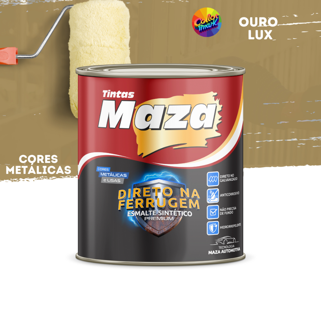 Tinta Esmalte Sintético Brilhante Direto na Ferrugem Antiferrugem Cor ...