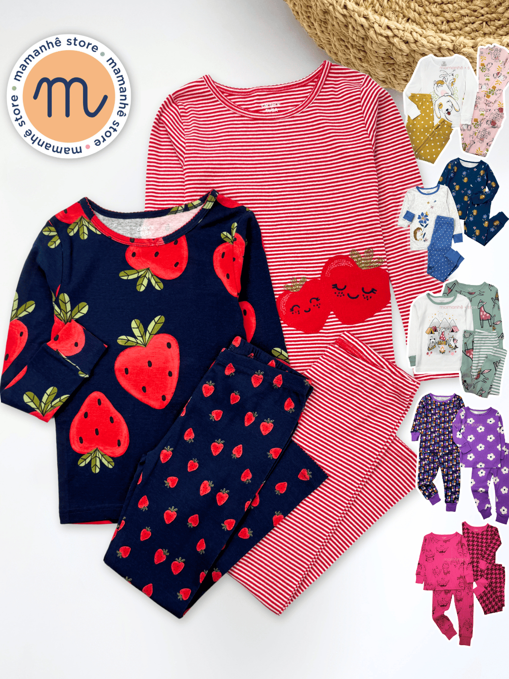 Kit Pijama Menina 4 Peças ORIGINAL Vários Modelos | Shopee Brasil