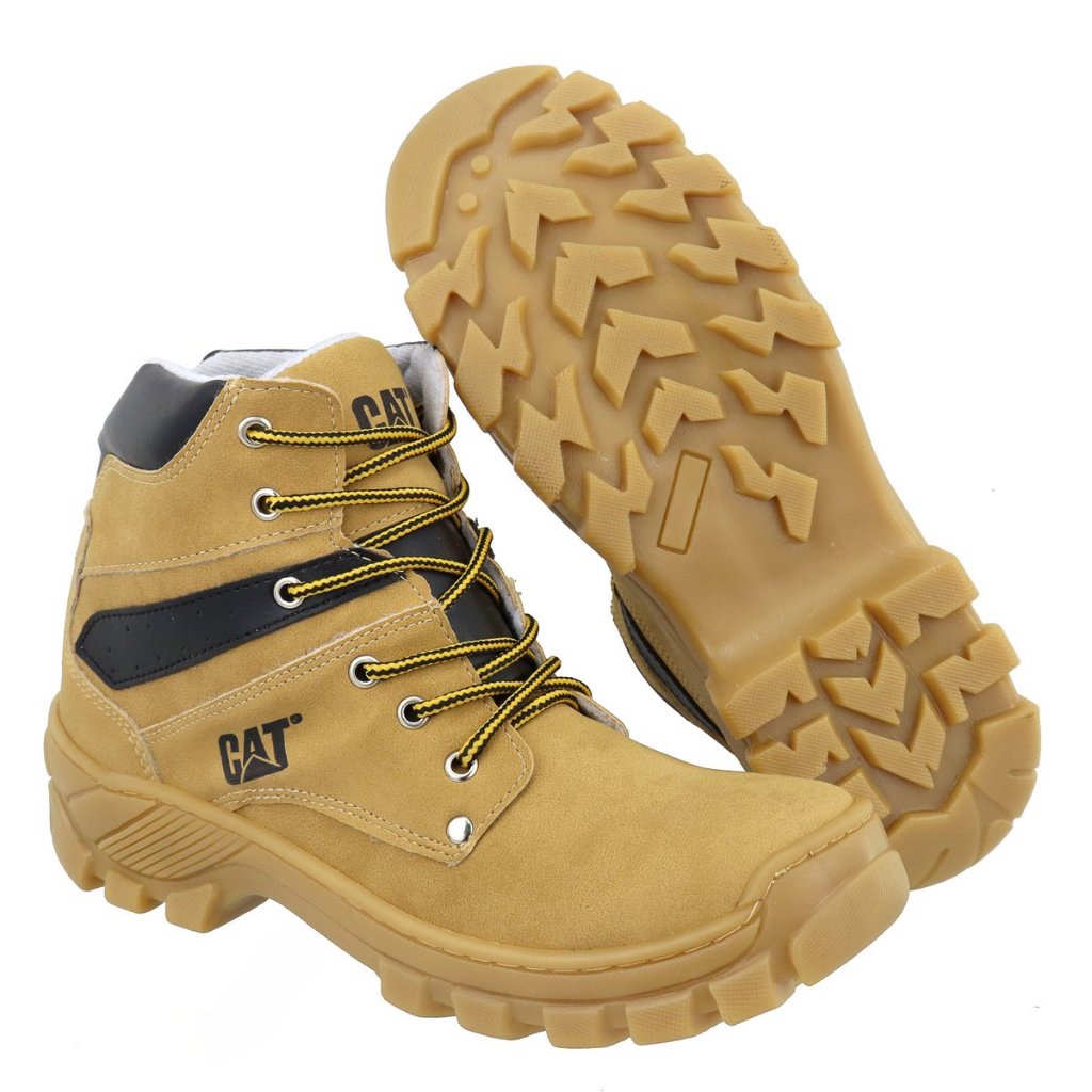 Bota Caminhada CAT Caterpillar Botina Masculina Promoção | Shopee Brasil