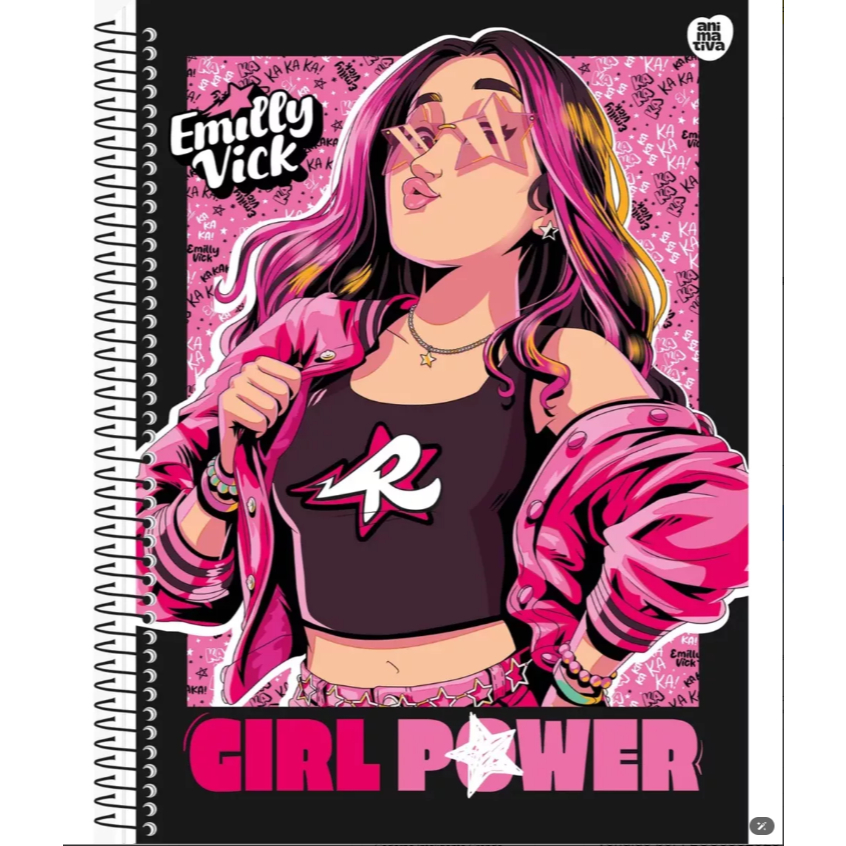 Caderno Espiral Emilly Vick - Dos Rosa 160 Fls Pautado - Caderno 10 Materias emilly vick, void ...