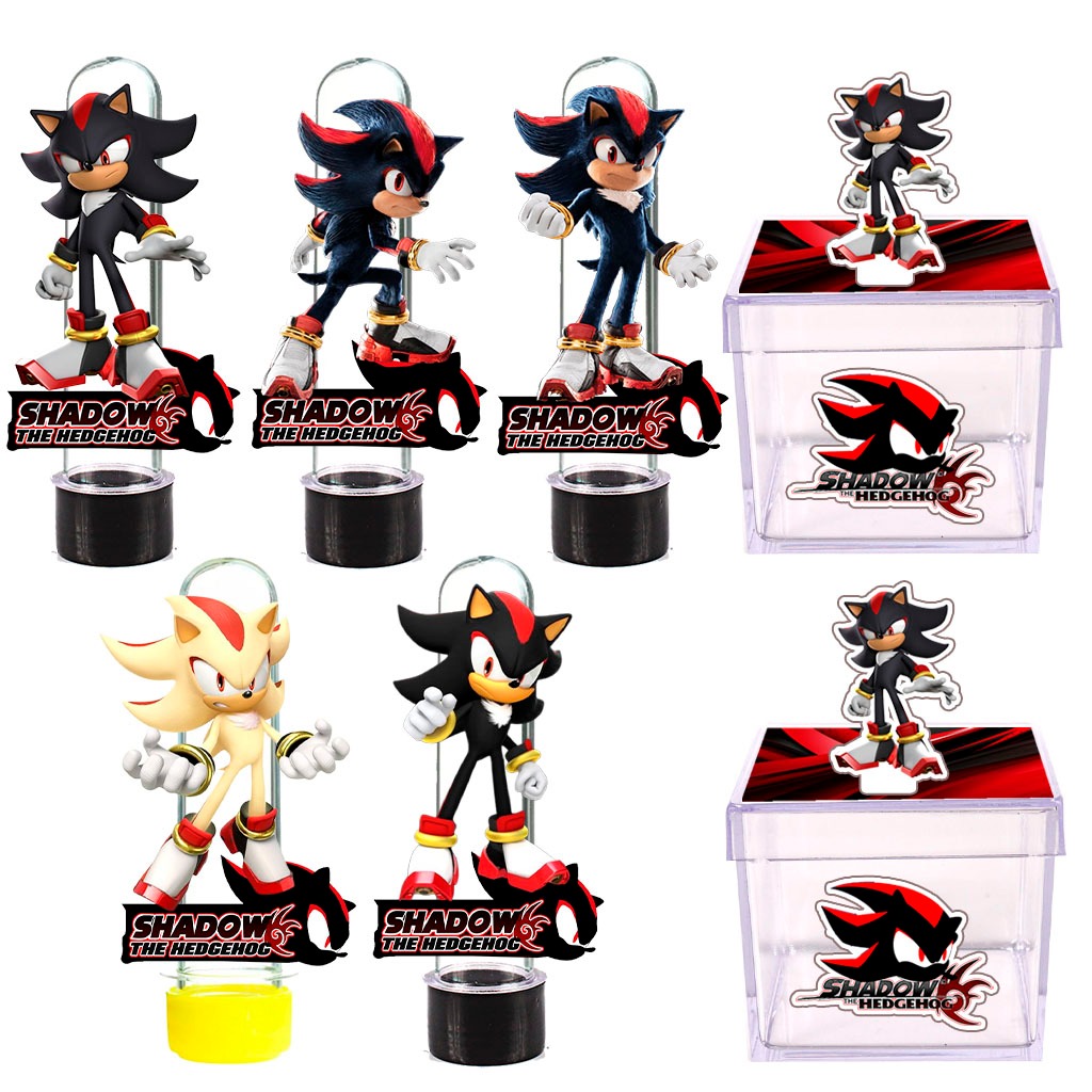 Kit 40 Shadow The Hedgehog - ( Tubetes, Caixinhas) - 20 De Cada ...