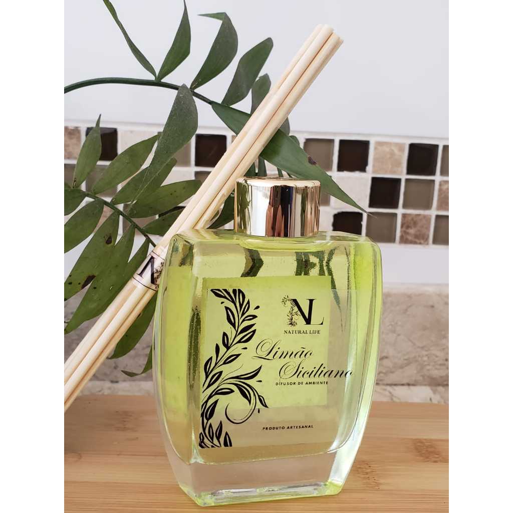 Difusor de Ambiente Limão Siciliano Natural Life - Aromatizador Natural Perfumado para Sala ...