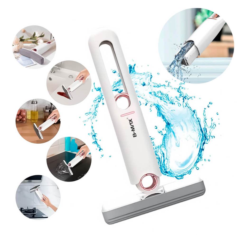 Mini Mop Esfregão Multiuso Ponta Dobrável Limpa Cozinha, Banheiro, vidro e carro | Shopee Brasil