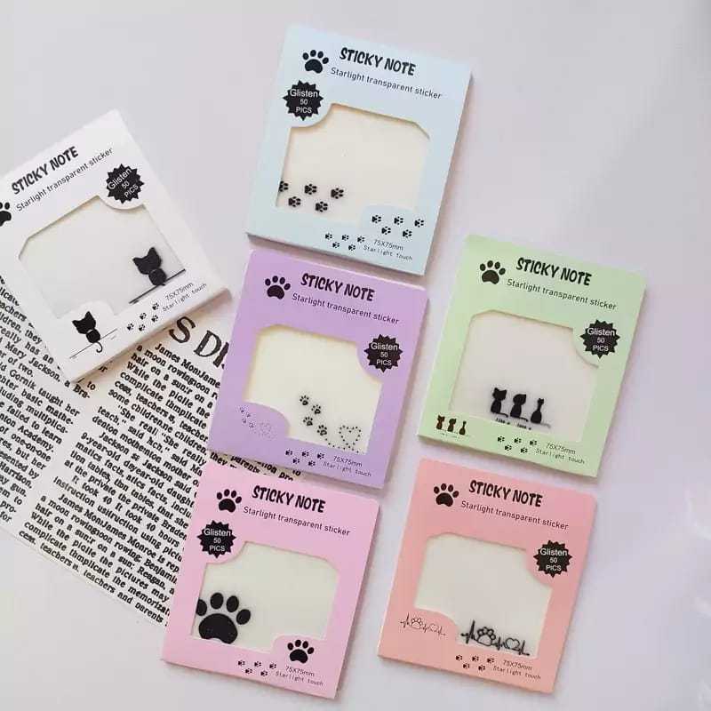 Sticky Notes Transparente com Glitter Cola e Descola 75x75mm ...
