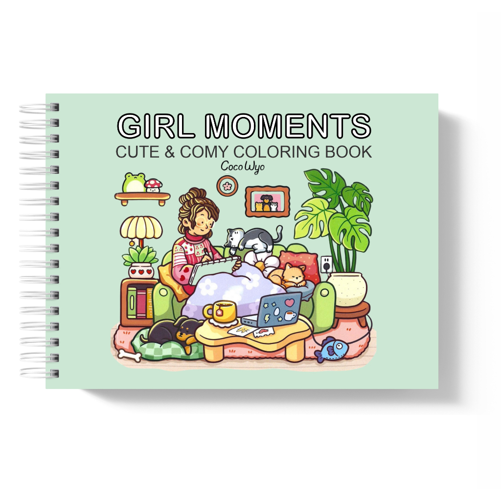 LIVRO DE COLORIR | Girl Moments 40 folhas - 180G Coloring Book Bob Bobi ...