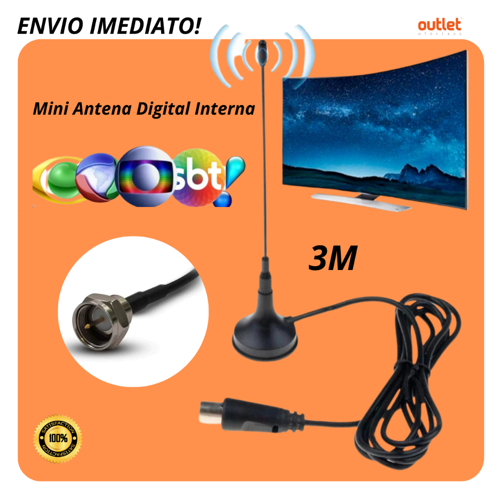 Mini Antena Universal Interna Hd Digital Para Antena De Tv Portátil ...