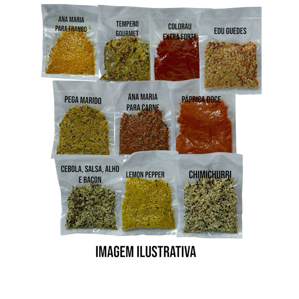 Kit Temperos - 10 pacotes de 50g cada -Linha Premium | Shopee Brasil