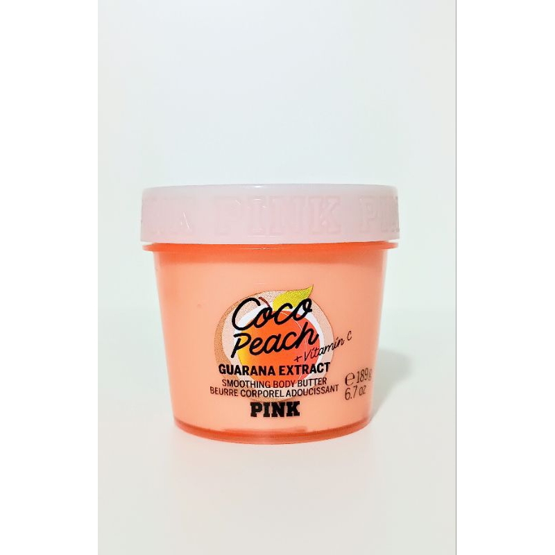 Victoria's Secret Pink Manteiga corporal Coco Peach + Vitamina C ...