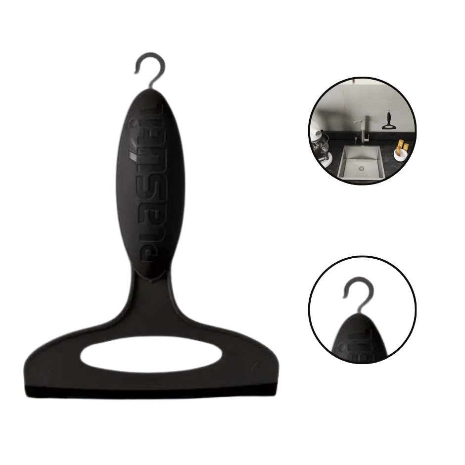 Rodo de Pia com Borracha Seca Fácil Plasútil 13 cm - Preto | Shopee Brasil