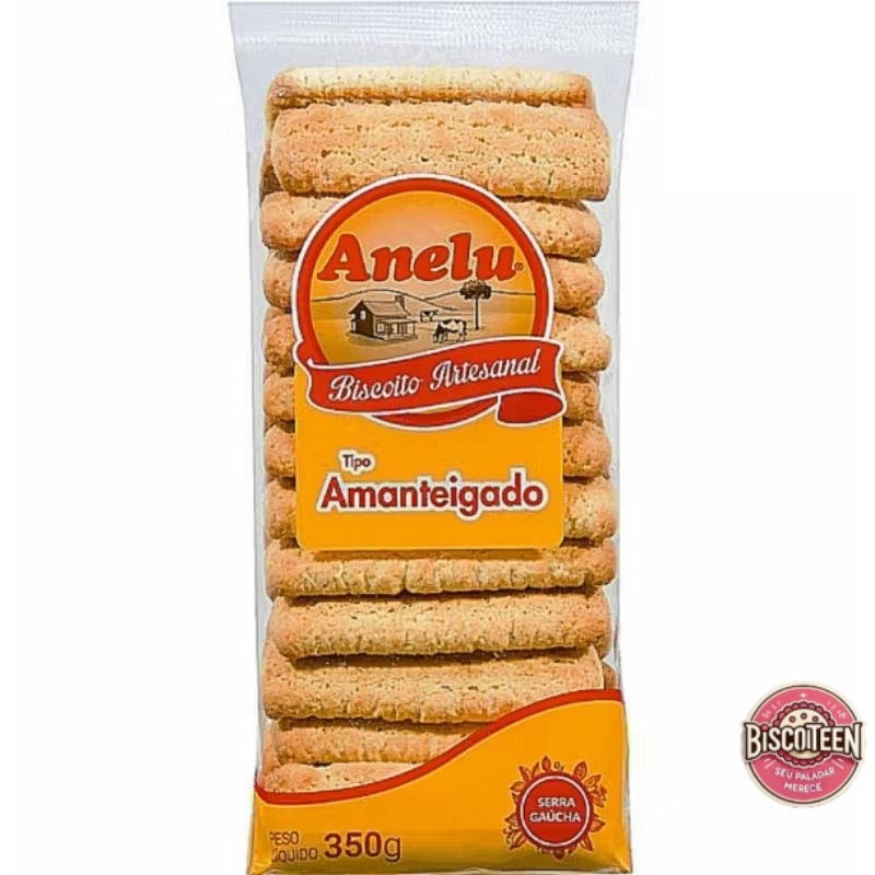 Biscoito Amanteigado Anelu 350g | Shopee Brasil