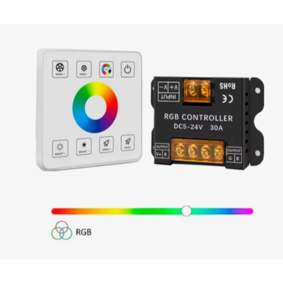 Controlador De Fitas Led RGB Com Painel Dimmer | Shopee Brasil