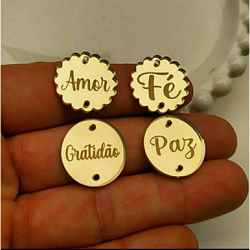 Kit 10 Unidades TAG Gratidão/Fé/Amor/Paz REF:ADI | Shopee Brasil